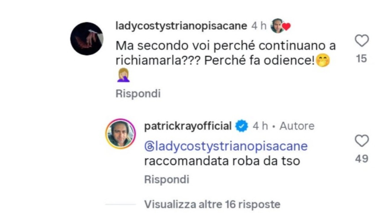Grande Fratello Vip, Patrick Ray Pugliese contro Antonella Elia ...