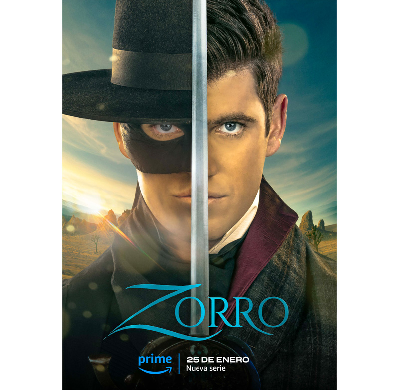 Miguel Bernardeau è Zorro nel poster della serie Prime Video che ne ...