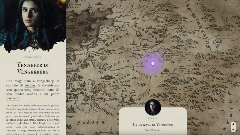 The Witcher: La mappa interattiva del Continente scioglierà tutti i ...